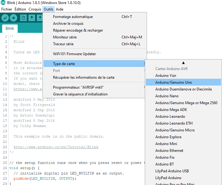 Déploiement et présentation de l’IDE Arduino – Lab'Allen